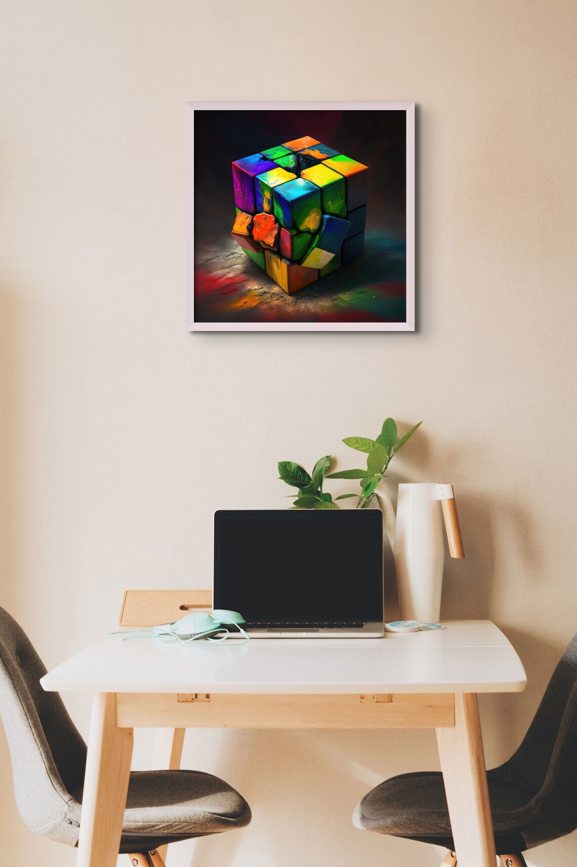 Rubik Cube Printable Rubik Cube Print Colorful Wall Art - Etsy