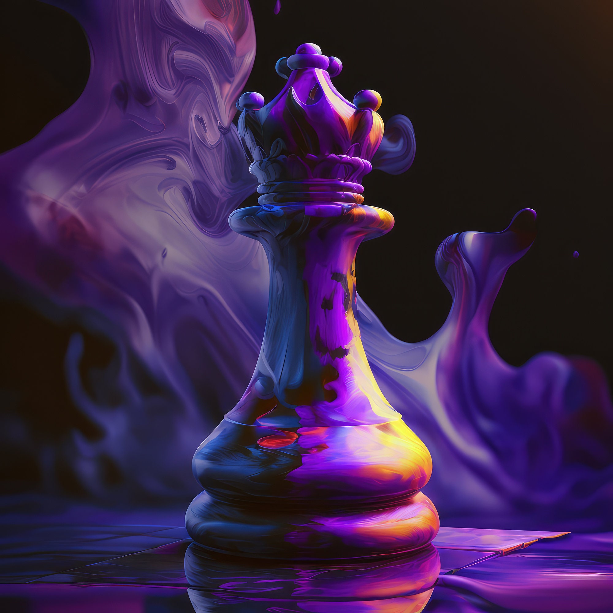 Chess Print Watercolor Chess Piece Printable King Poster Wall Art ...