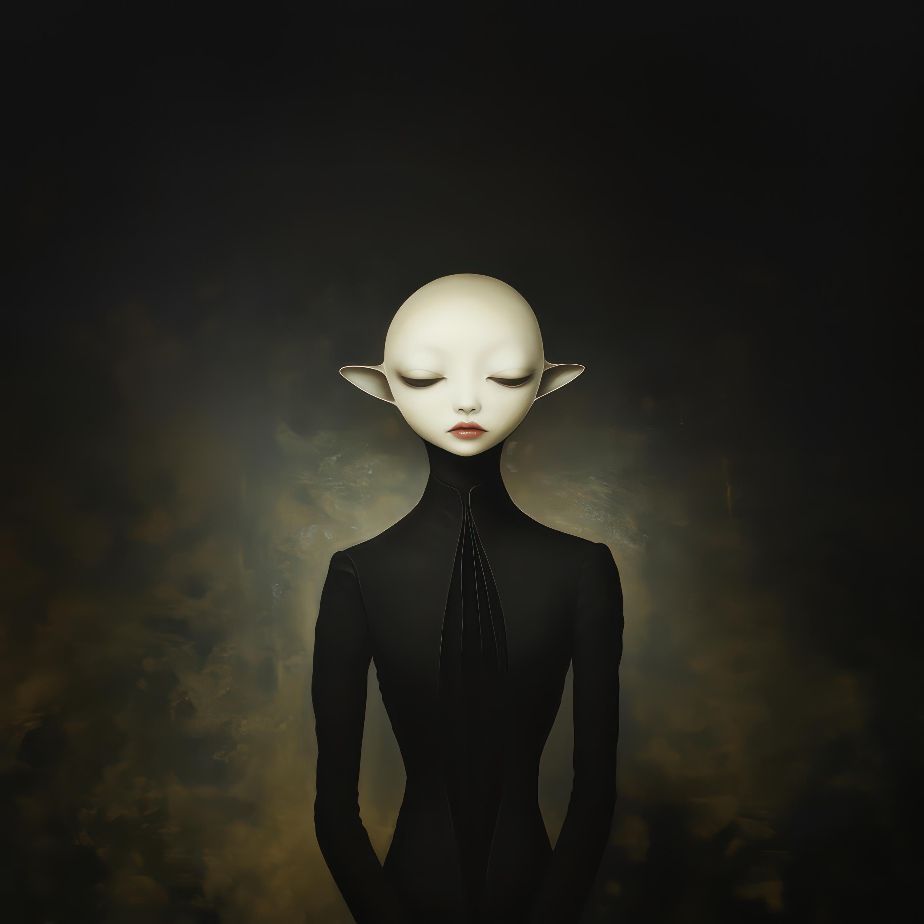 Alien Poster Alien Painting Alien Printable Cosmos Wall Art Space Home ...