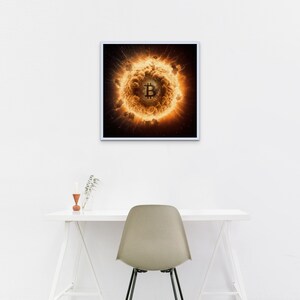 Bitcoin Poster Bitcoin Logo Print Crypto Poster Bitcoin Printable Wall ...