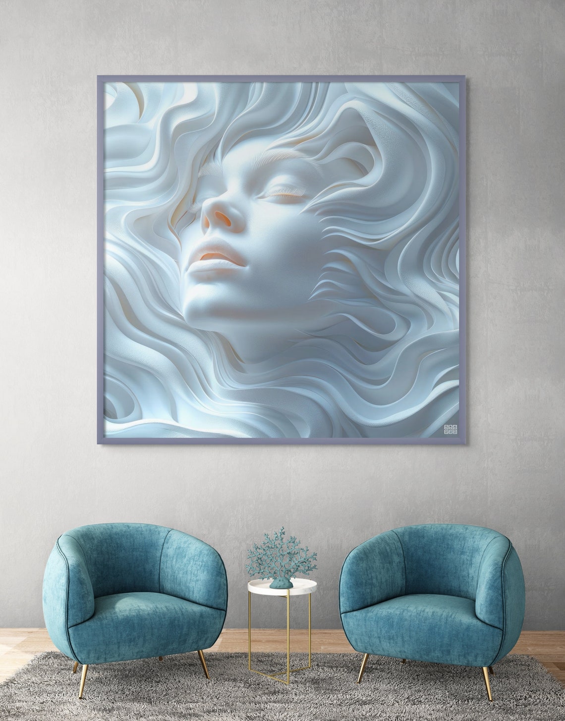 Woman Portrait Print Woman Face Printable Wall Art Painting Female Face ...