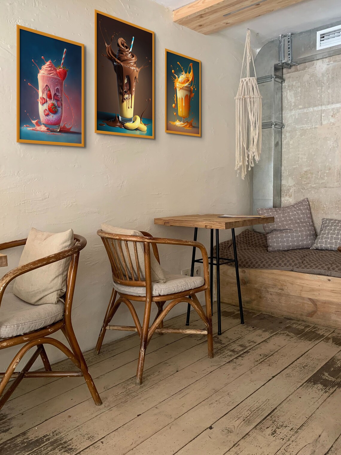 Smoothie Print Smoothie Printable Strawberry Chocolate Banana - Etsy