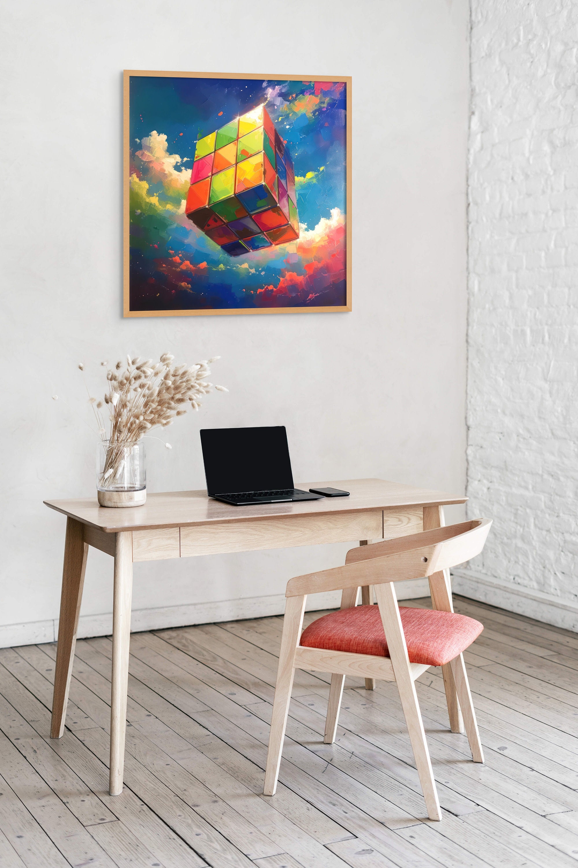 Rubik Cube Printable Rubik Cube Print Colorful Wall Art Download ...