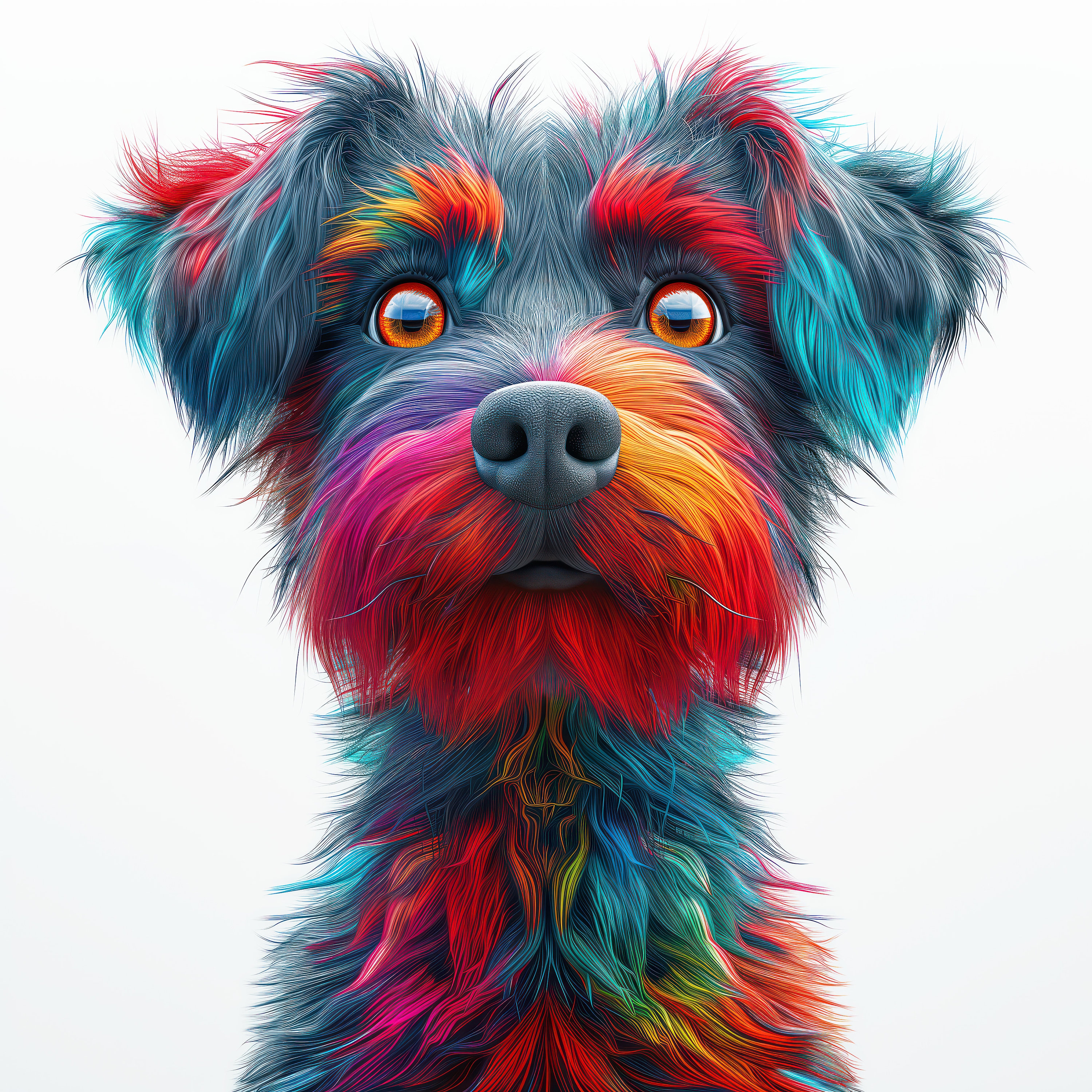 Colorful Dog Printable Colorful Dog Print Dog Wall Art Dog Portrait ...