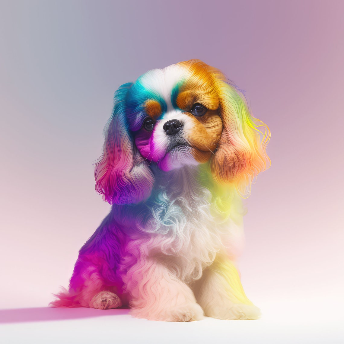 Colorful Dog Printable Colorful Dog Print Dog Wall Art Dog - Etsy