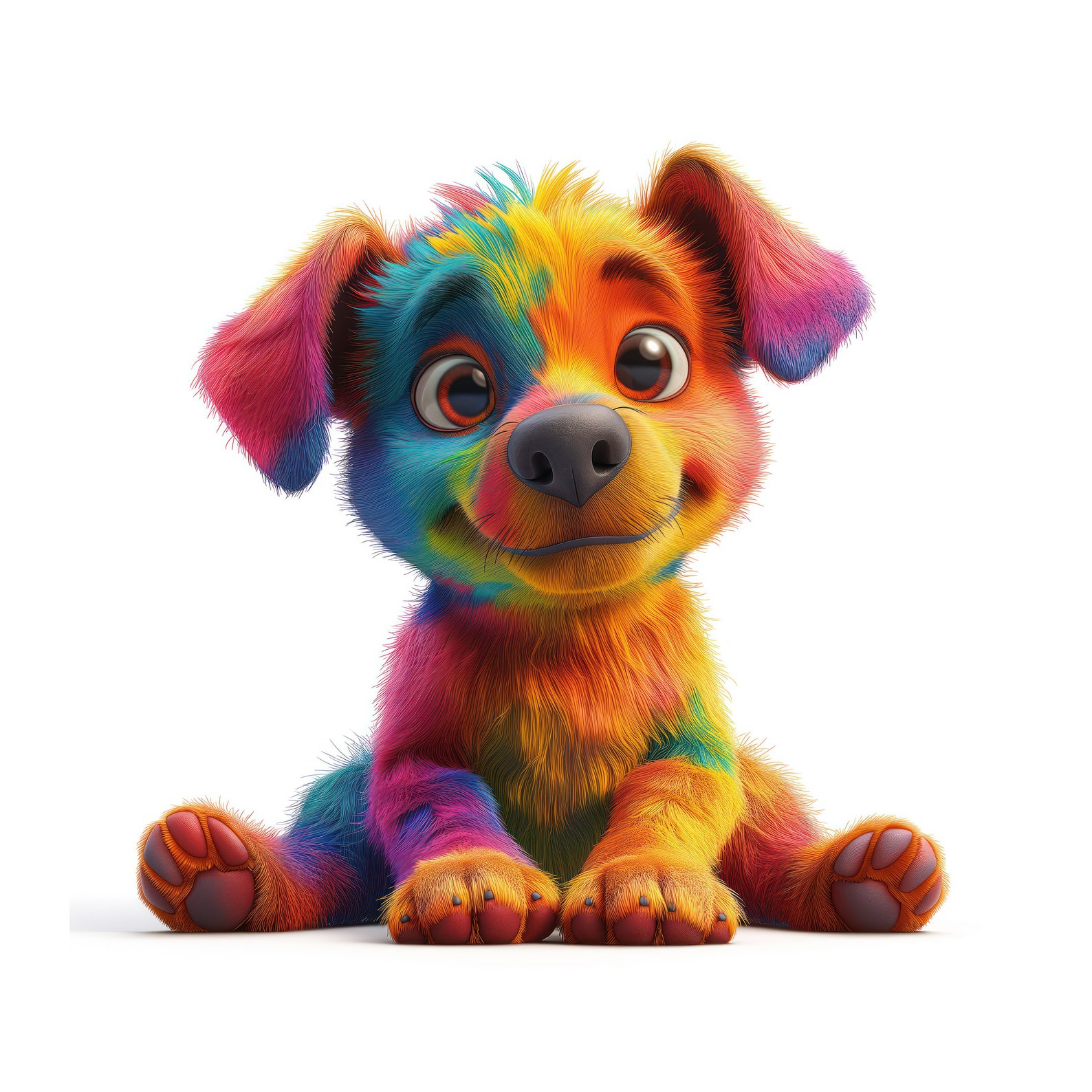 Colorful Dog Printable Colorful Dog Print Dog Wall Art Dog Portrait ...