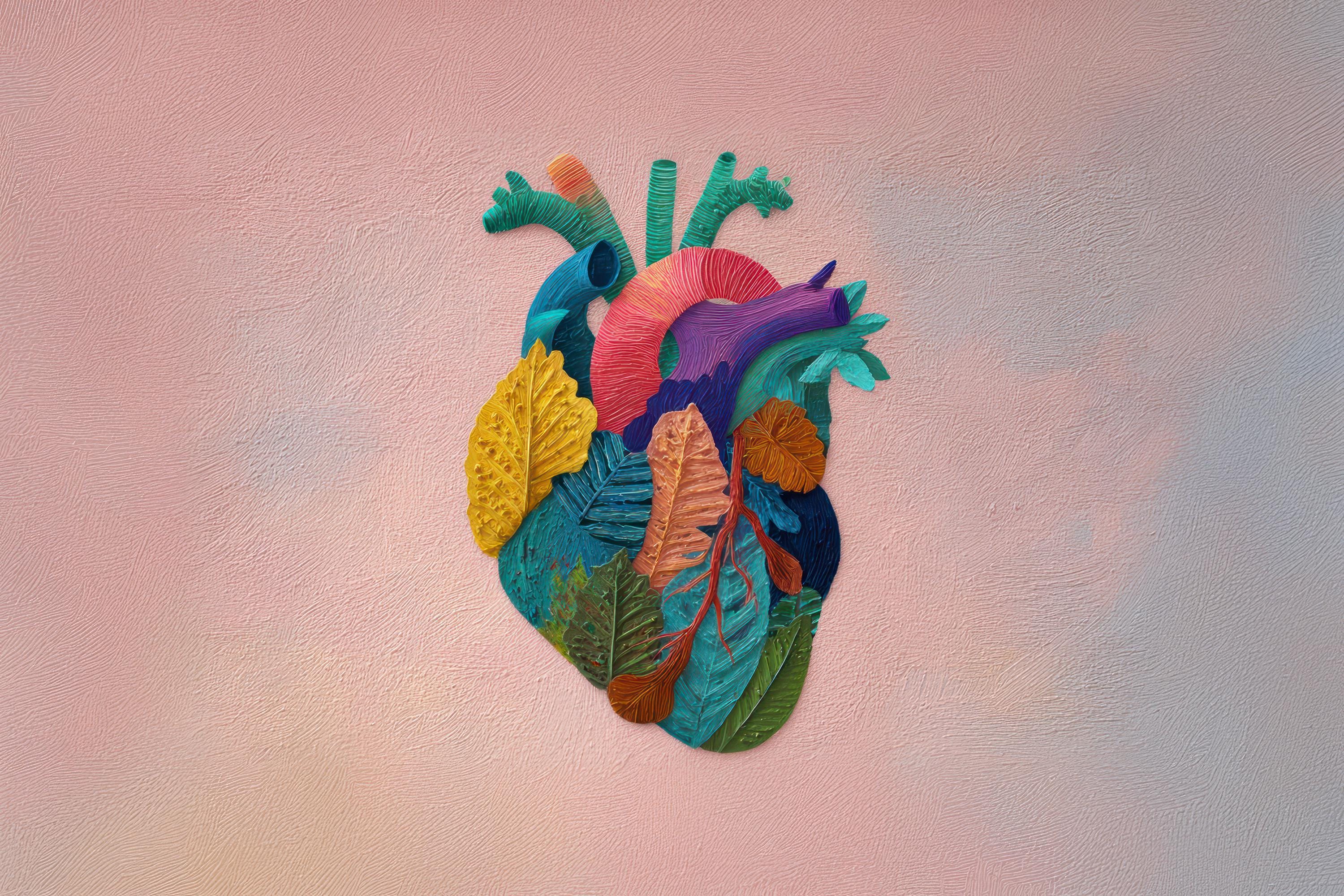Human Heart Print Anatomical Printable Anatomic Wall Art Medical Decor ...
