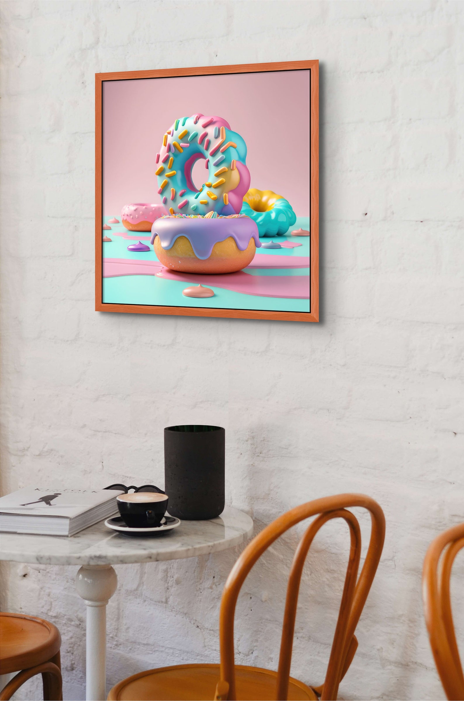 Colorful Donut Print Donut Printable Pastry Patisserie Wall Art Kitchen ...