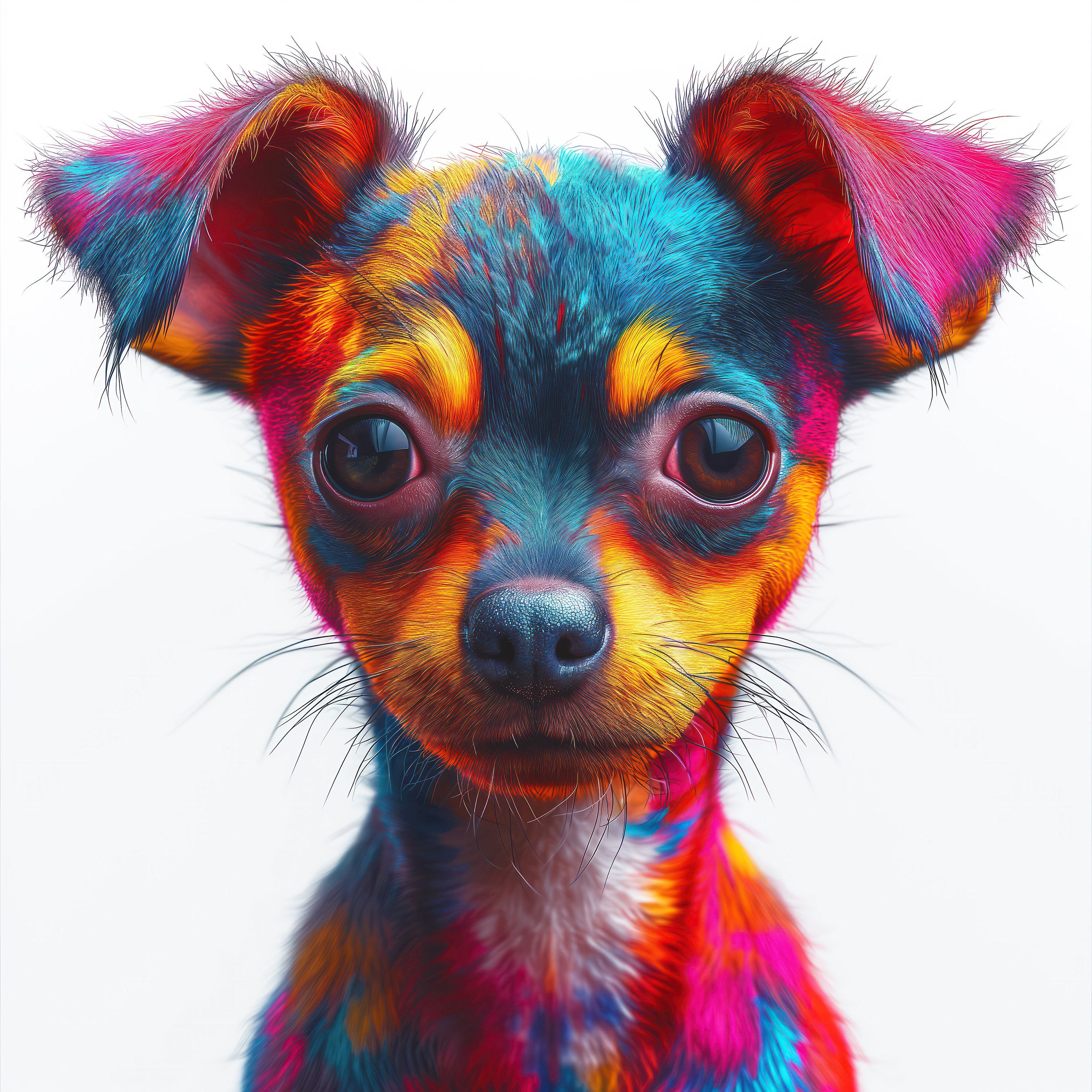 Colorful Dog Printable Colorful Dog Print Dog Wall Art Dog Portrait ...