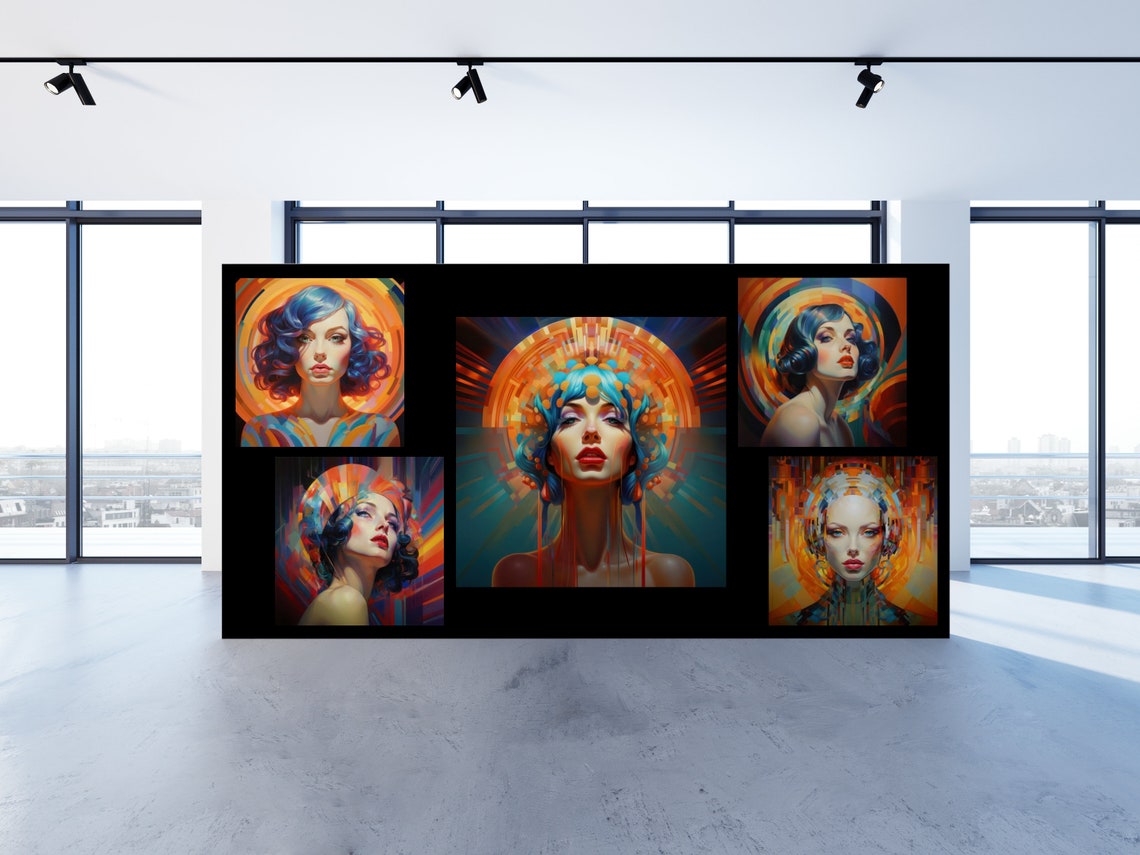 Colorful Woman Portrait Woman Face Wall Art Print Girl Poster - Etsy