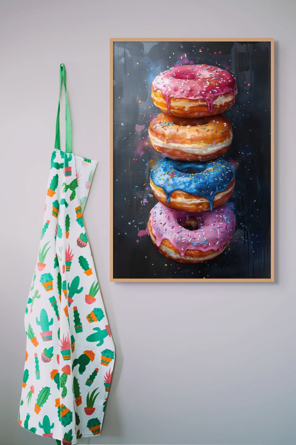 Colorful Donut Print Donut Printable Pastry Patisserie Wall Art Kitchen ...