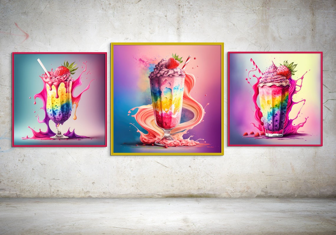 Smoothie Print Smoothie Printable Strawberry Smoothie Poster - Etsy