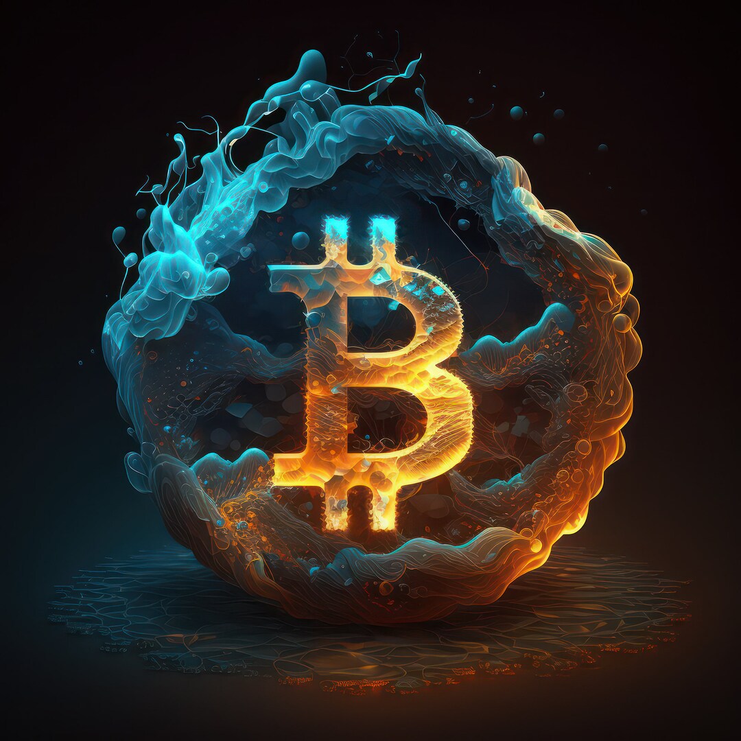 Bitcoin Poster, Bitcoin Logo Print, Krypto Poster, Bitcoin druckbar ...