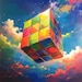 Rubik Cube Printable Rubik Cube Print Colorful Wall Art Download ...