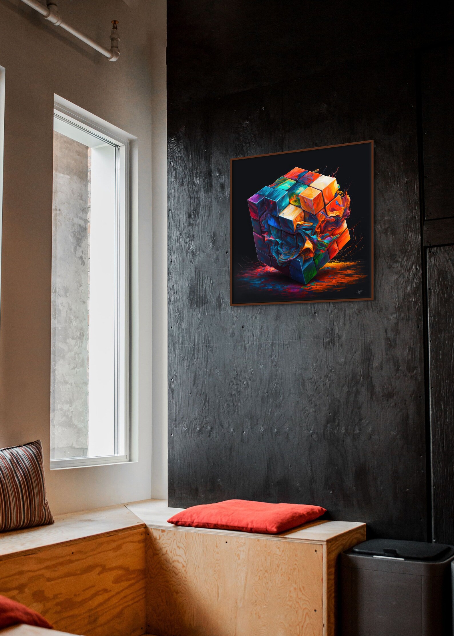 Rubik Cube Printable Rubik Cube Print Colorful Wall Art - Etsy