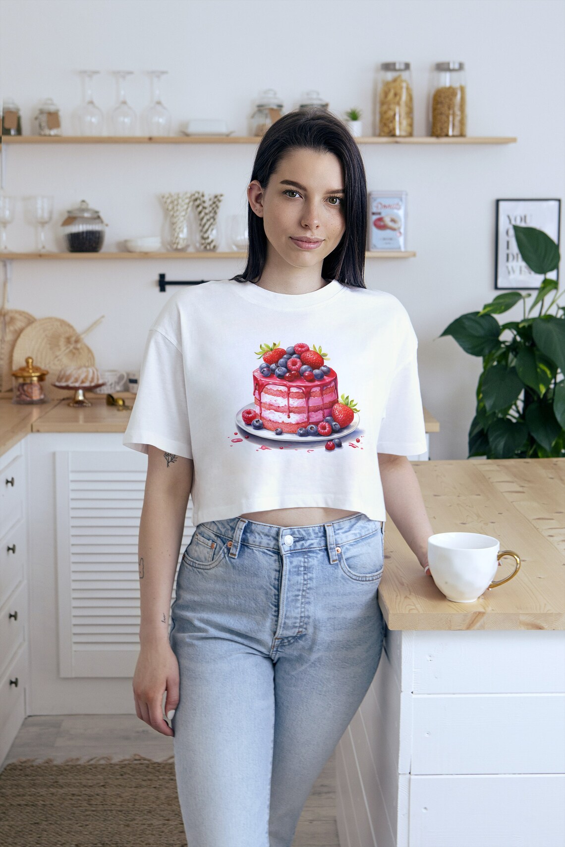 Cake Print Berry Cake Printable Pastry Wall Art Patisserie Kitchen ...