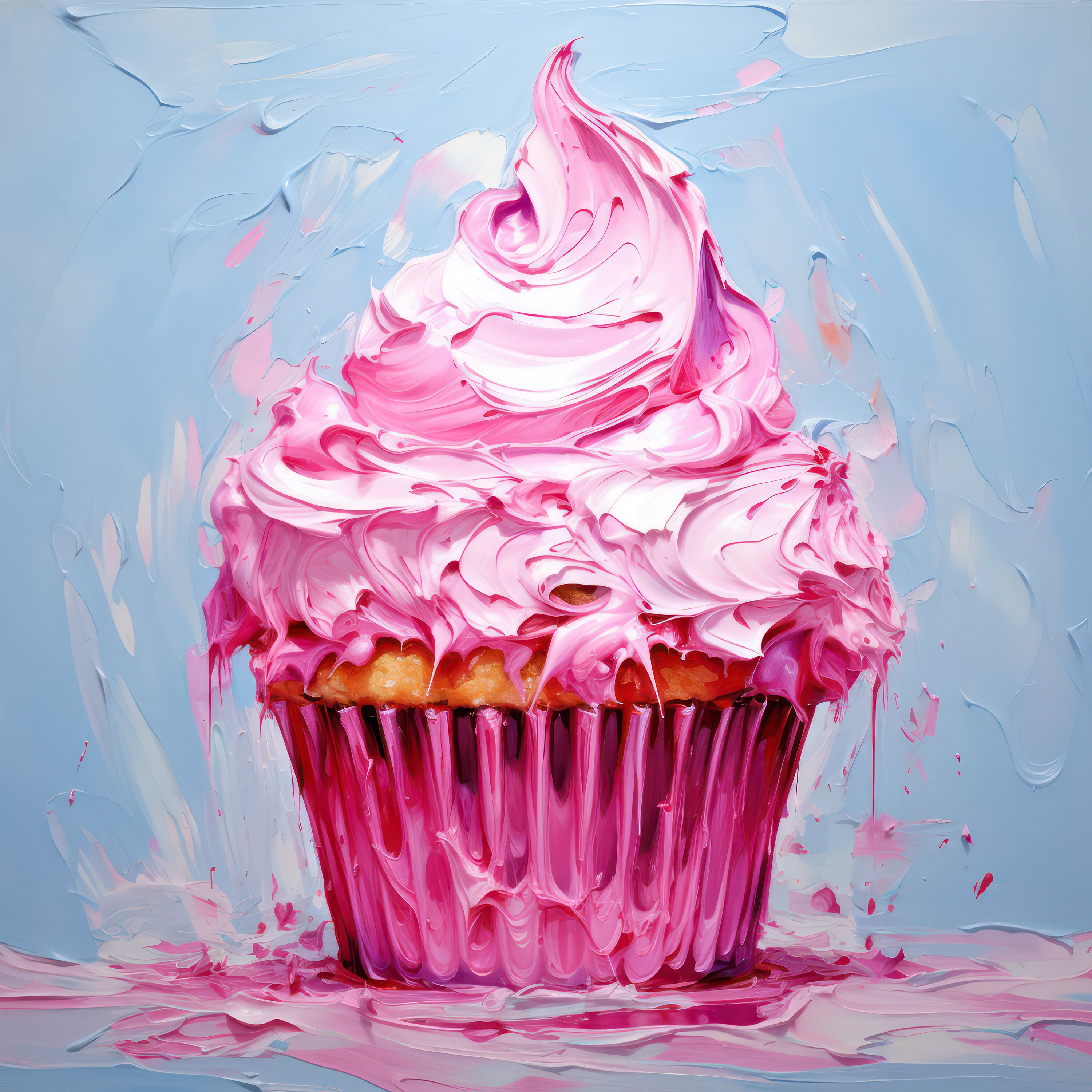 Cupcake Print Cupcake Printable Lavender Pastry Poster Mint Patisserie ...