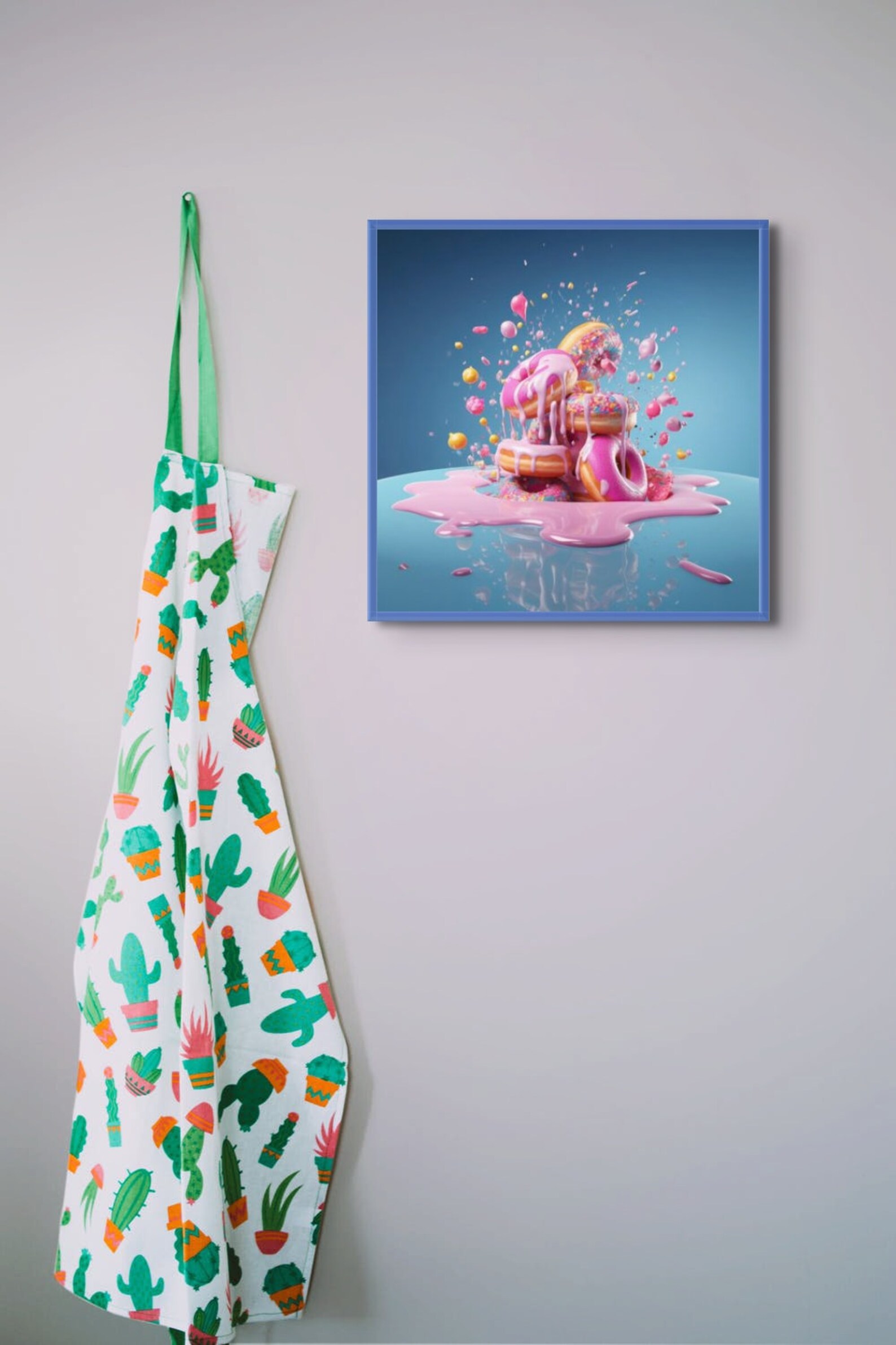 Colorful Donut Print Donut Printable Pastry Patisserie Wall Art Kitchen ...