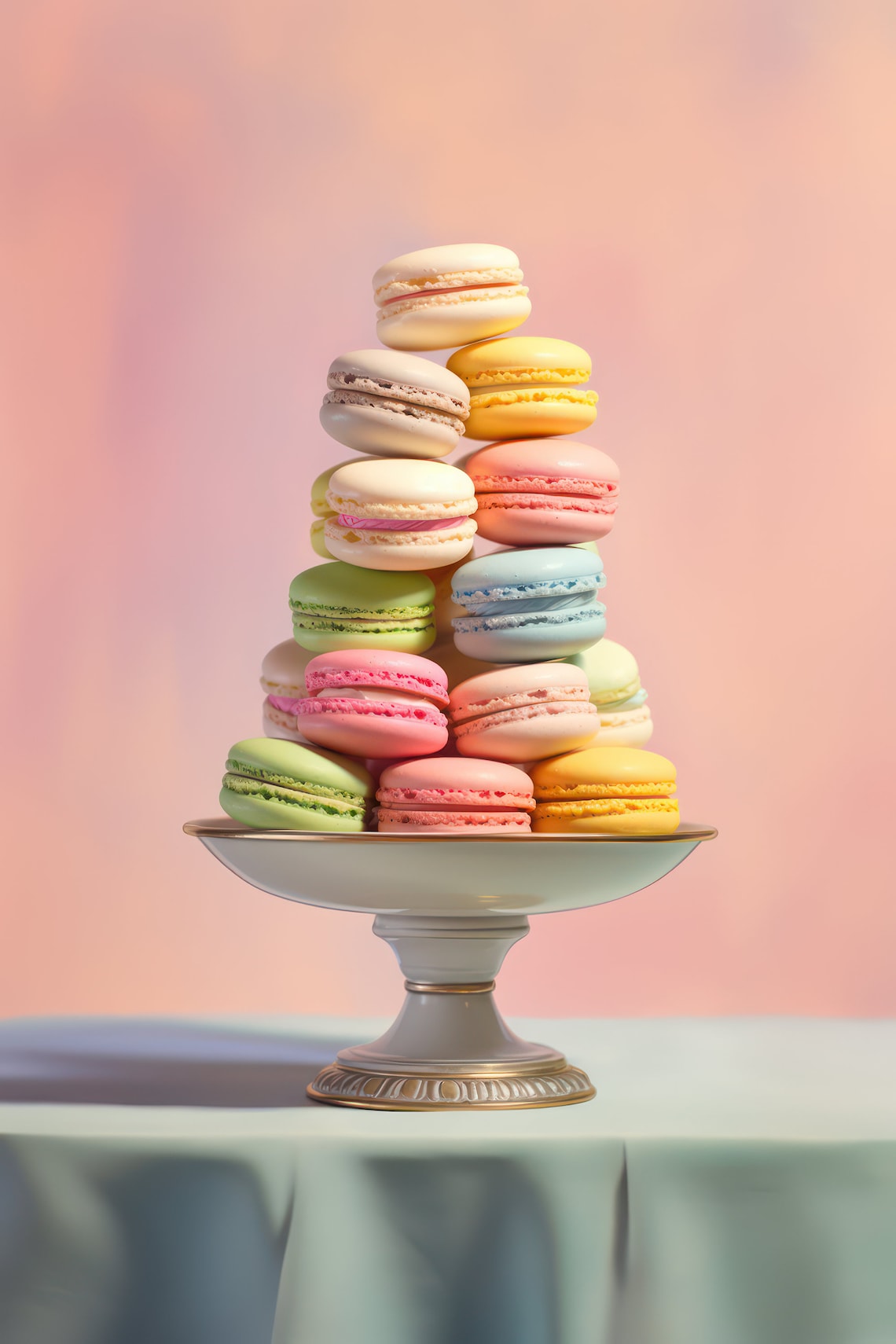 Macarons Print Macarons Printable Kitchen Wall Artwork Meringue Poster ...