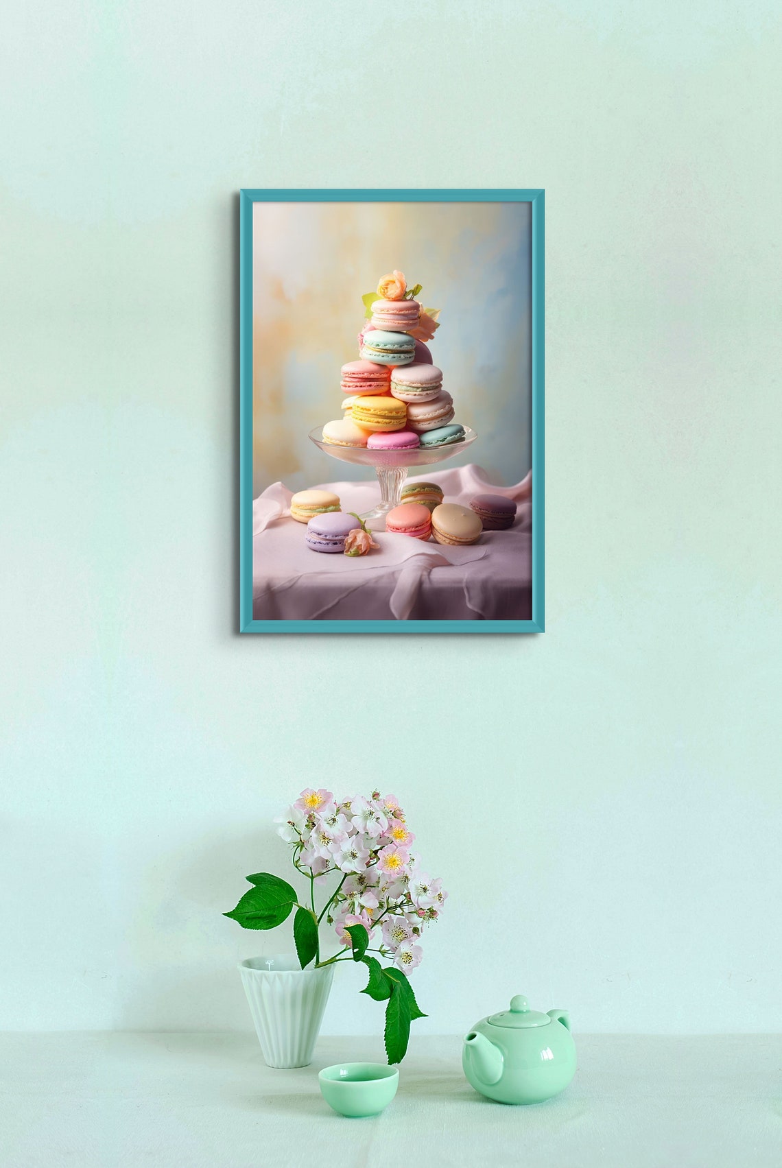 Macarons Print Macarons Printable Kitchen Wall Artwork - Etsy