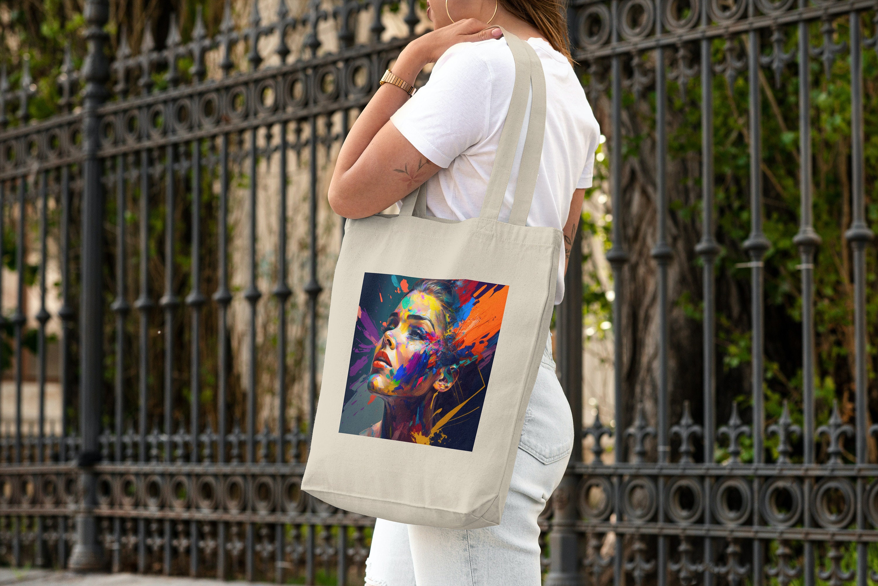 Colorful Woman Print Woman Face Printable Wall Art Painting - Etsy