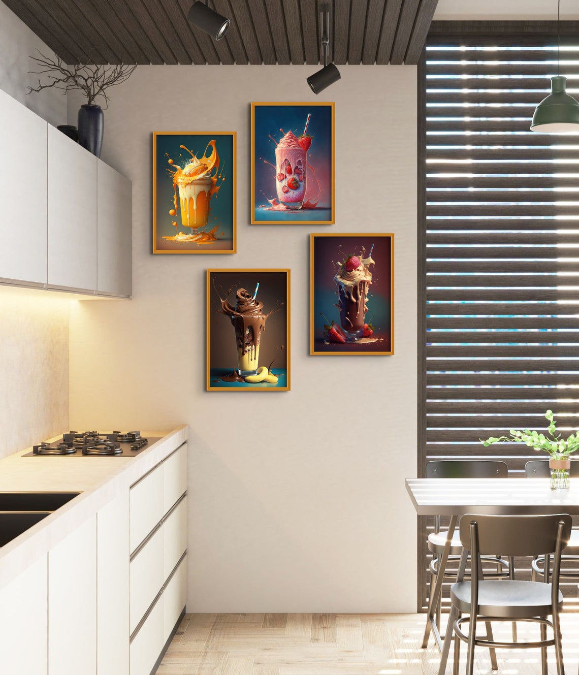 Smoothie Print Smoothie Printable Strawberry Chocolate Banana - Etsy