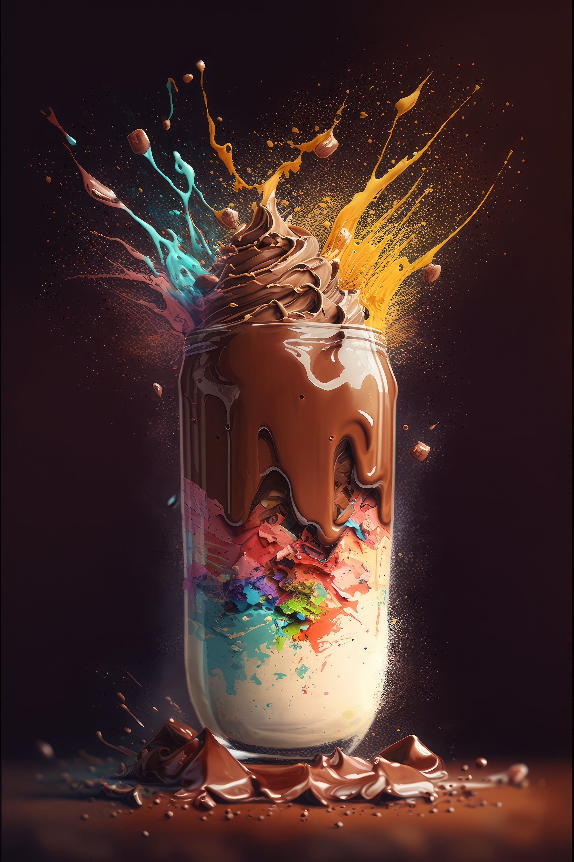 Smoothie Print Smoothie Printable Strawberry Chocolate Poster Food ...