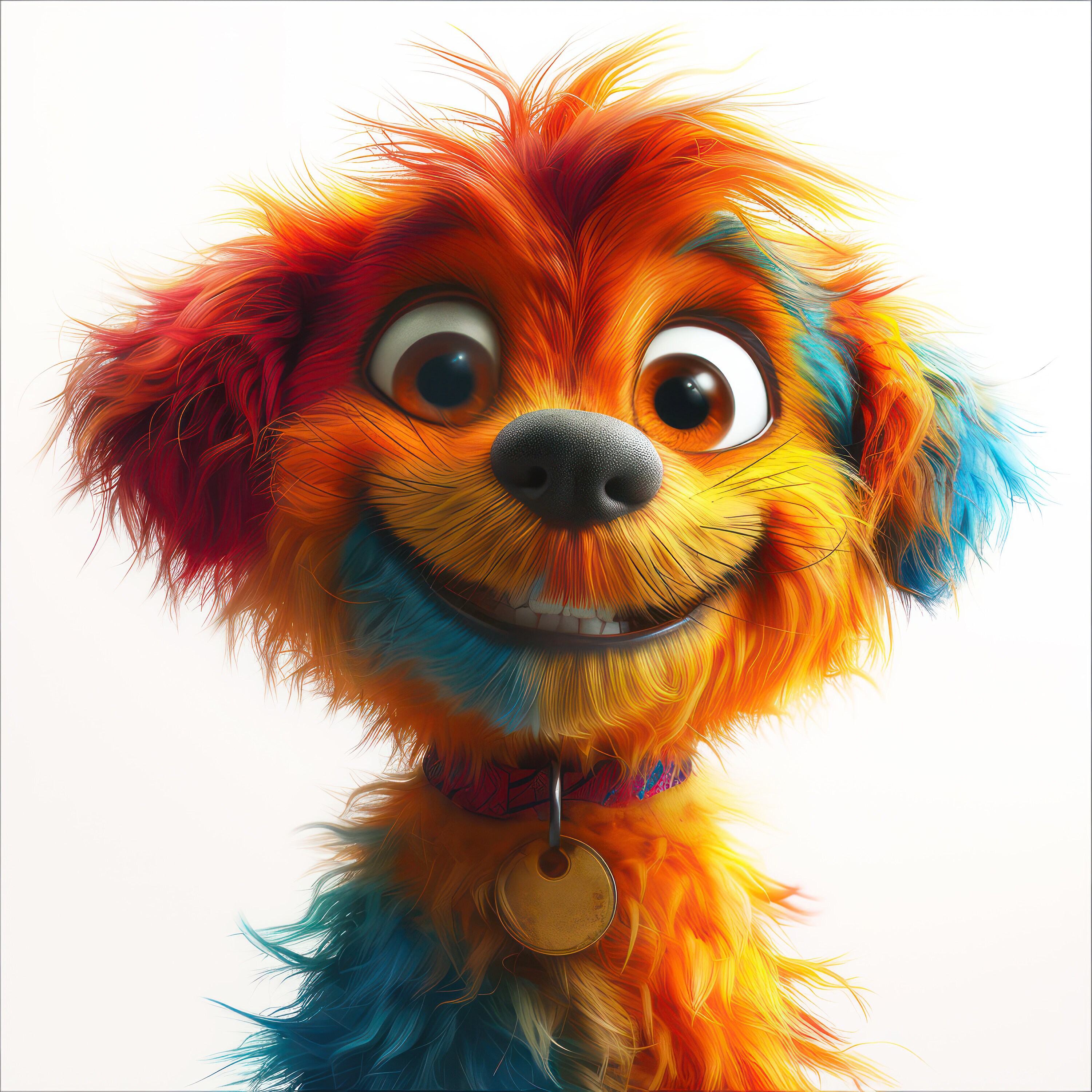 Colorful Dog Printable Colorful Dog Print Dog Wall Art Dog Portrait ...