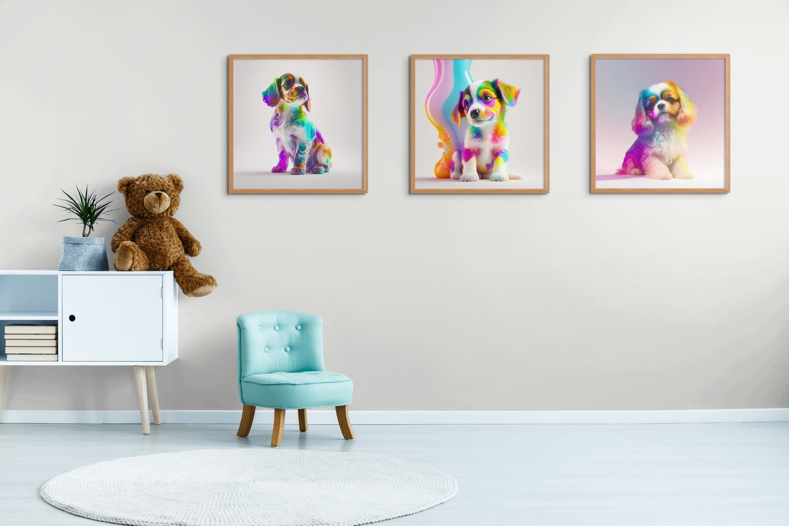 Colorful Dog Printable Colorful Dog Print Dog Wall Art Dog Portrait ...