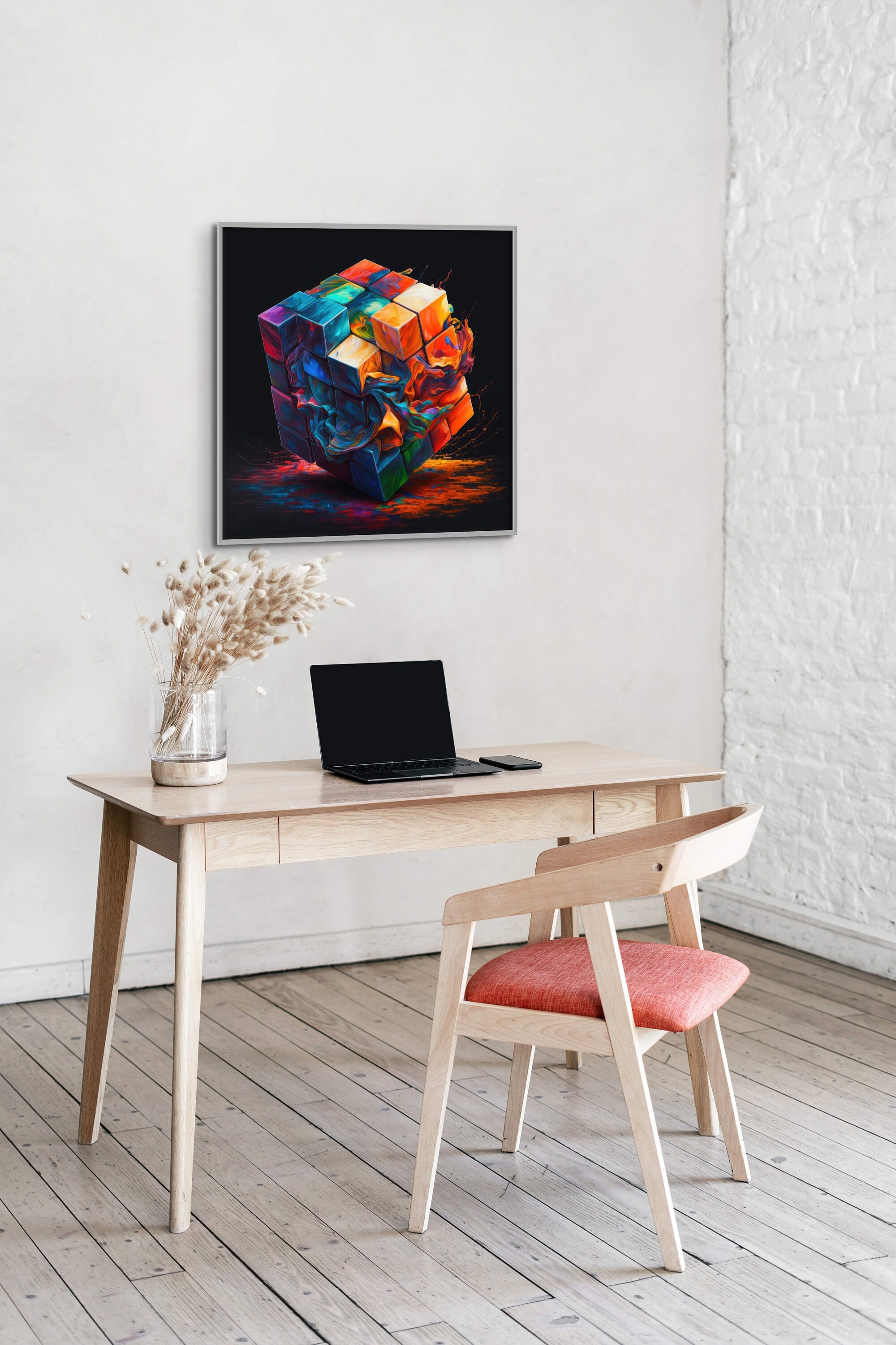 Rubik Cube Printable Rubik Cube Print Colorful Wall Art Download ...