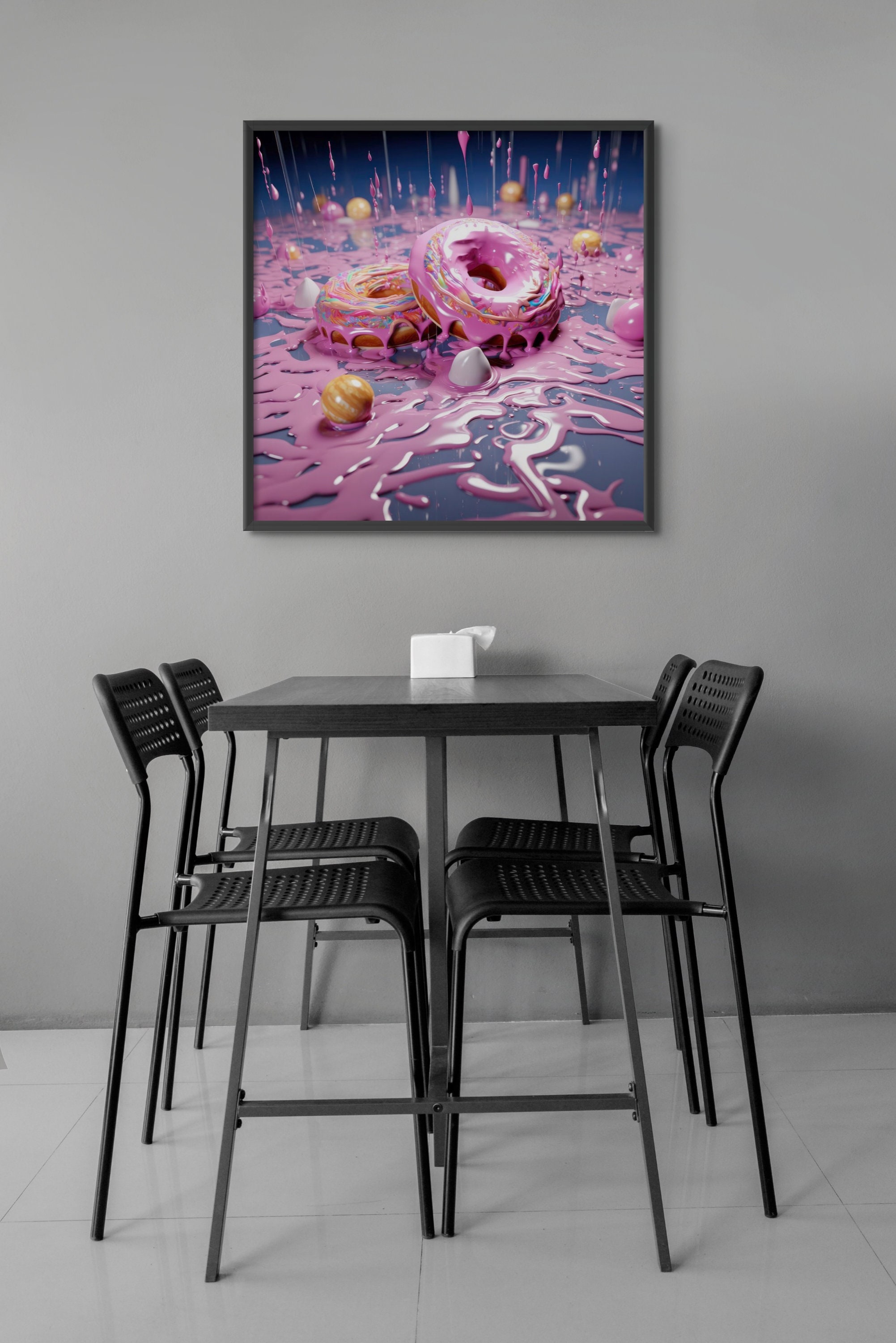 Colorful Donut Print Donut Printable Pastry Patisserie Wall - Etsy