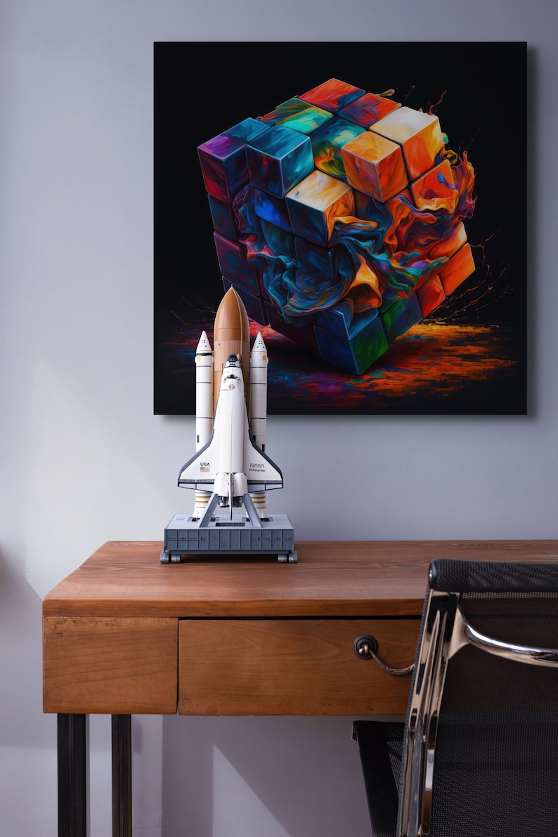 Rubik Cube Printable Rubik Cube Print Colorful Wall Art Download ...