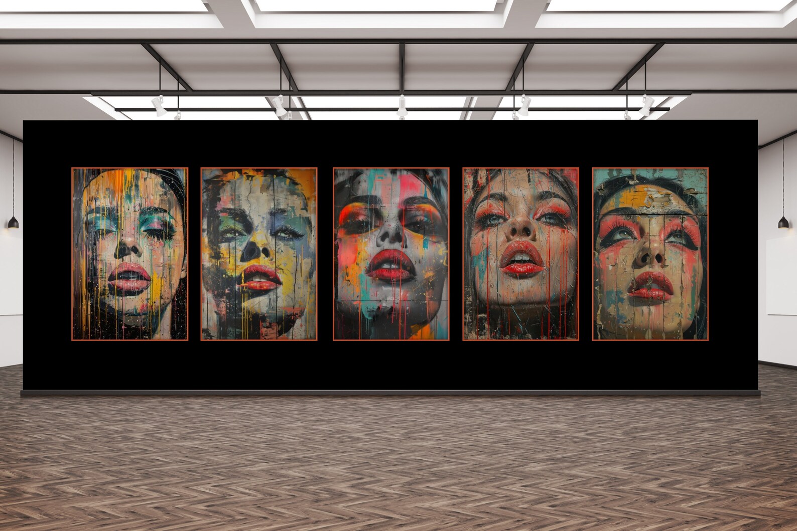 Woman Portrait Print Woman Face Printable Wall Art Painting Female Face ...