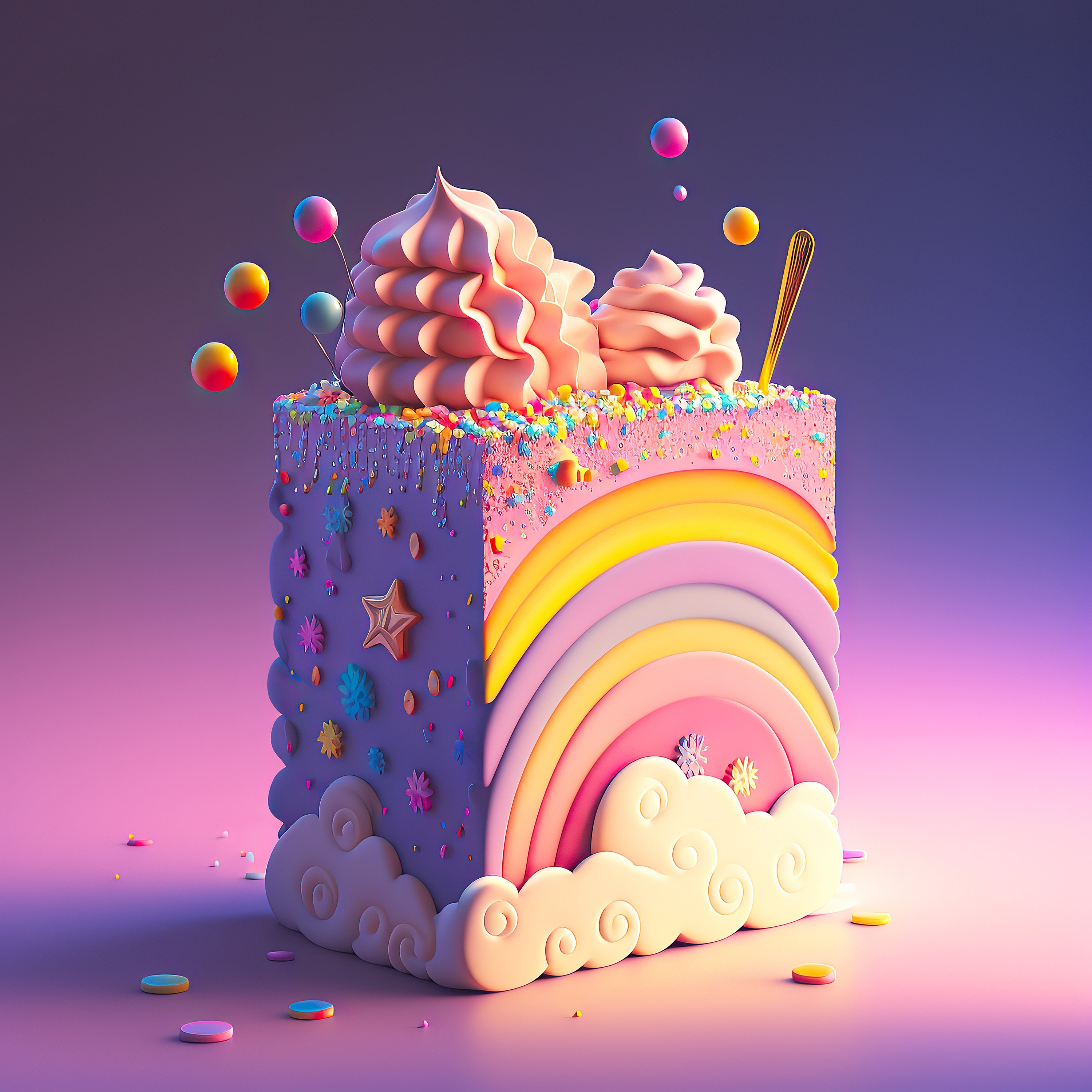 Colorful Cake Print Colorful Cake Printable Pastry - Etsy