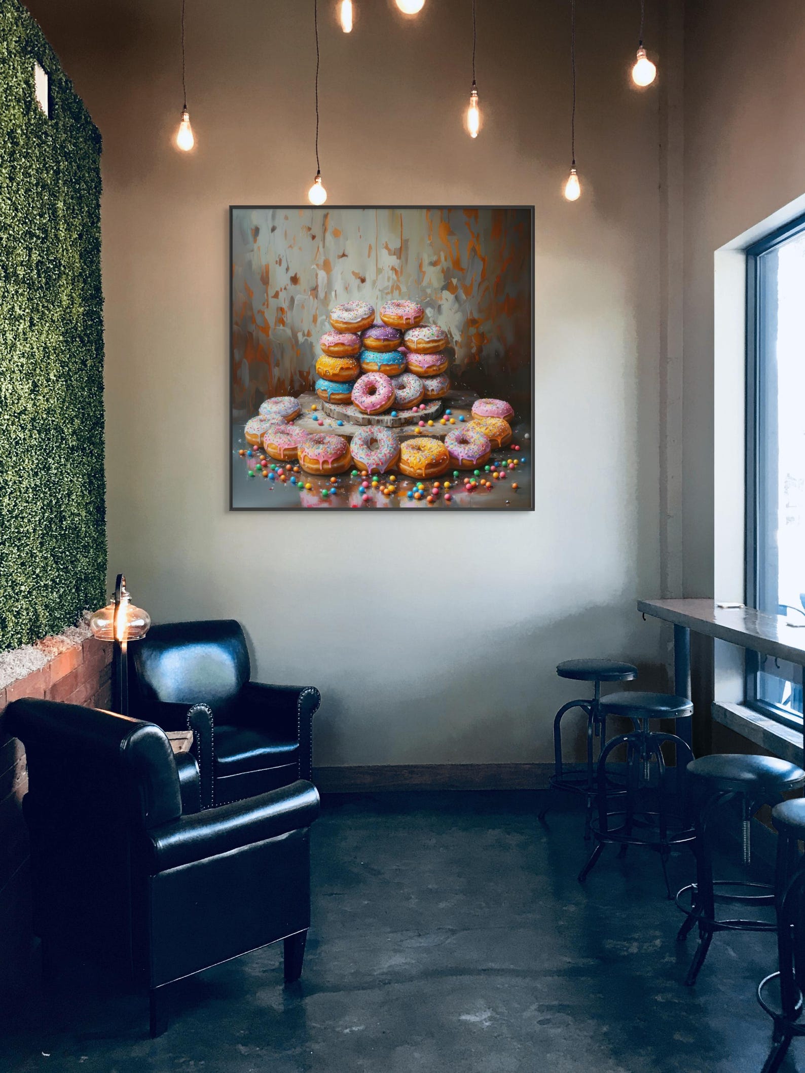Colorful Donut Print Donut Printable Pastry Patisserie Wall Art Kitchen ...