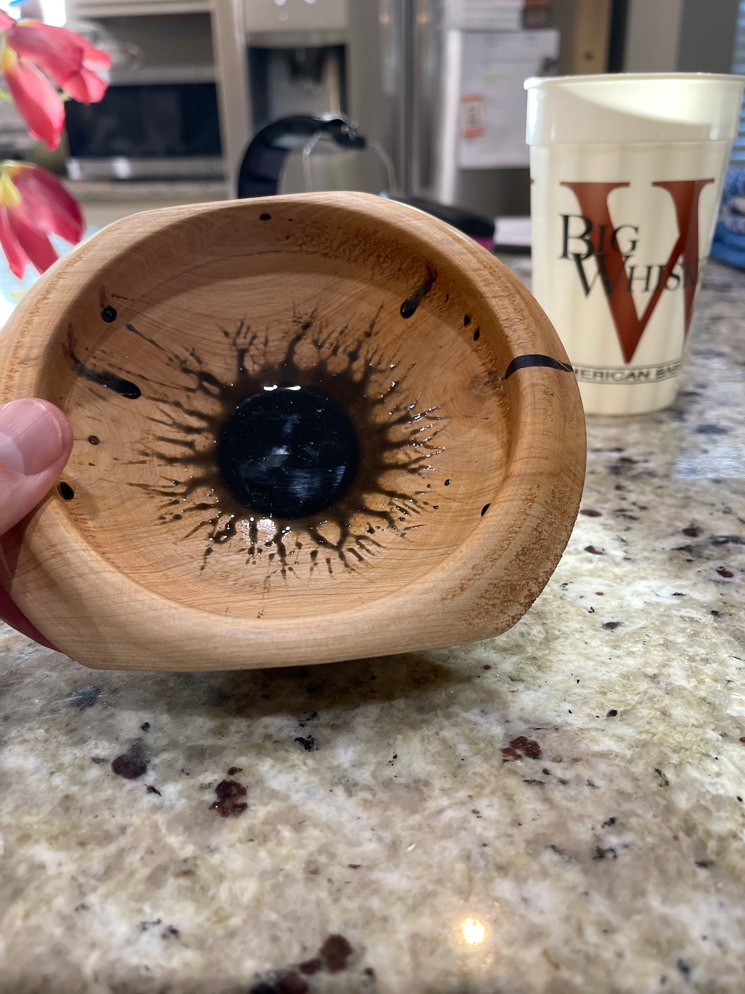 Live Edge Epoxy Splatter Bowl - Etsy