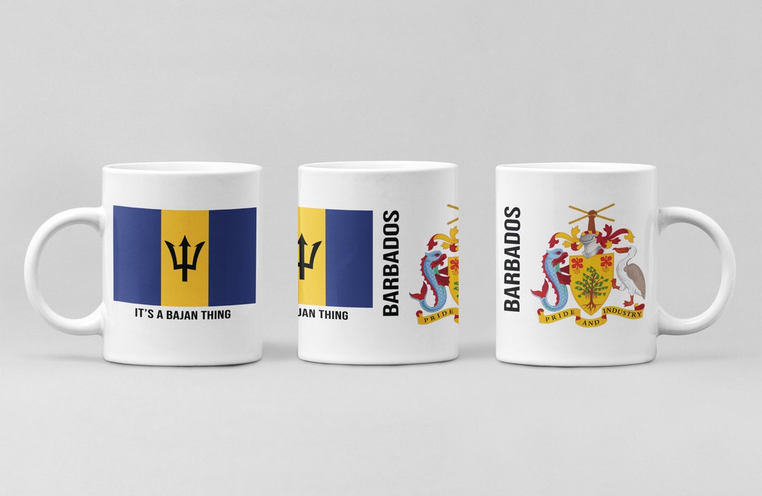 It's A Bajan Thing Coffee Cup, Barbados Flag Coffee Cup, Bajan Mug ...