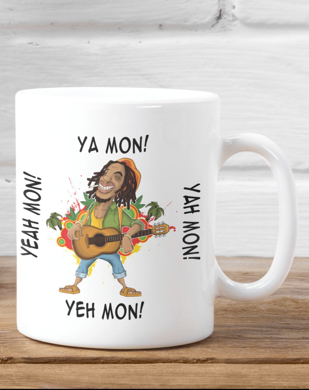 Reggae Coffee Mug, Yah Mon Mug, Yeh Mon Mug, Ya Mon Mug, Caribbean Mug ...