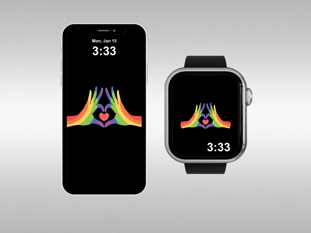 Pride Month | Apple Watch Face and iPhone Wallpaper Combo | Instant ...