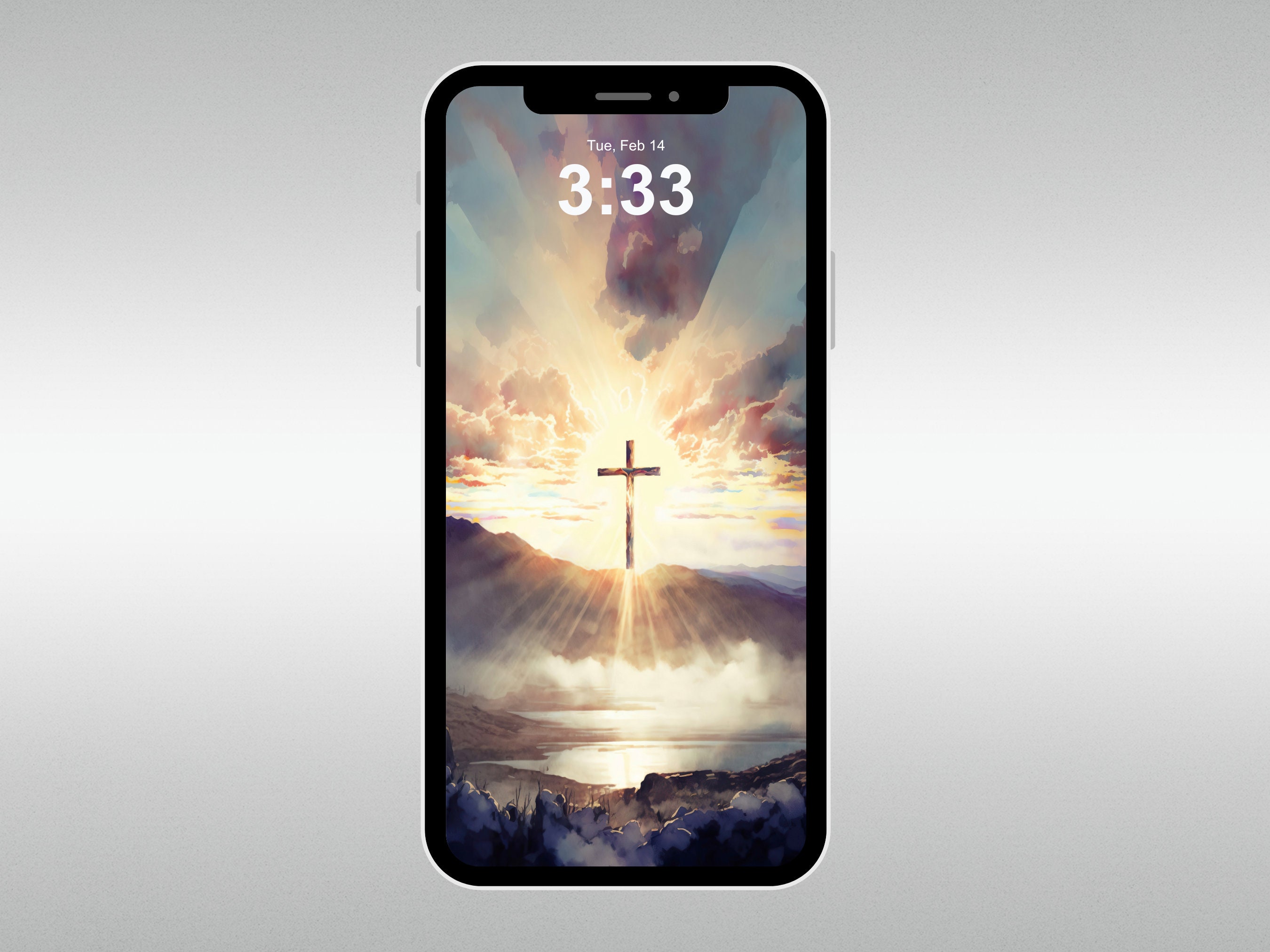 Spiritual Cross Phone Wallpaper Instant Download Religious Christian ...