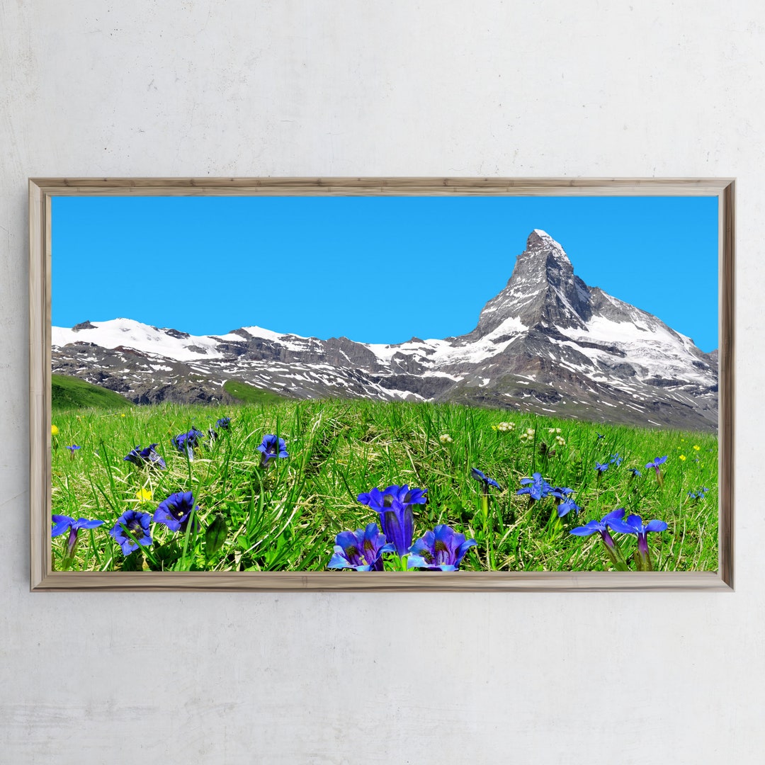 Matterhorn TV Art | Swiss Alps Summer View (digital Download) - Etsy