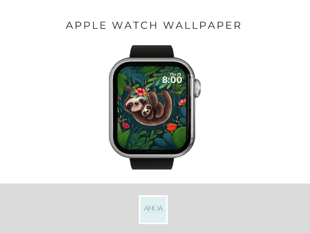 Apple Watch Face/wallpaper Cute Sloths Instant Digital Download Animals ...