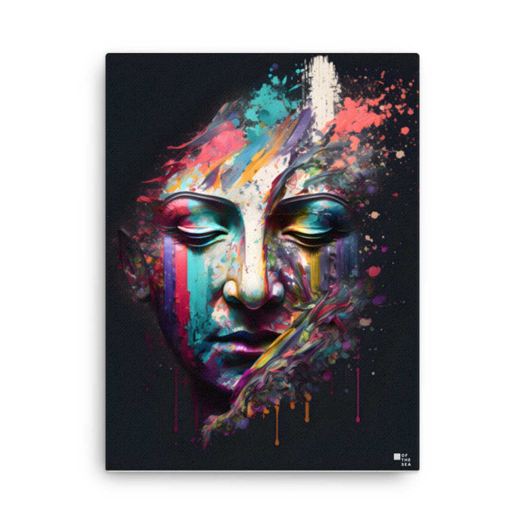 Buddha Face Art Print - Etsy