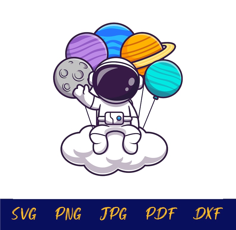 Space SVG, Cute Space Astronaut SVG, Astronaut Png, Cut Files for ...