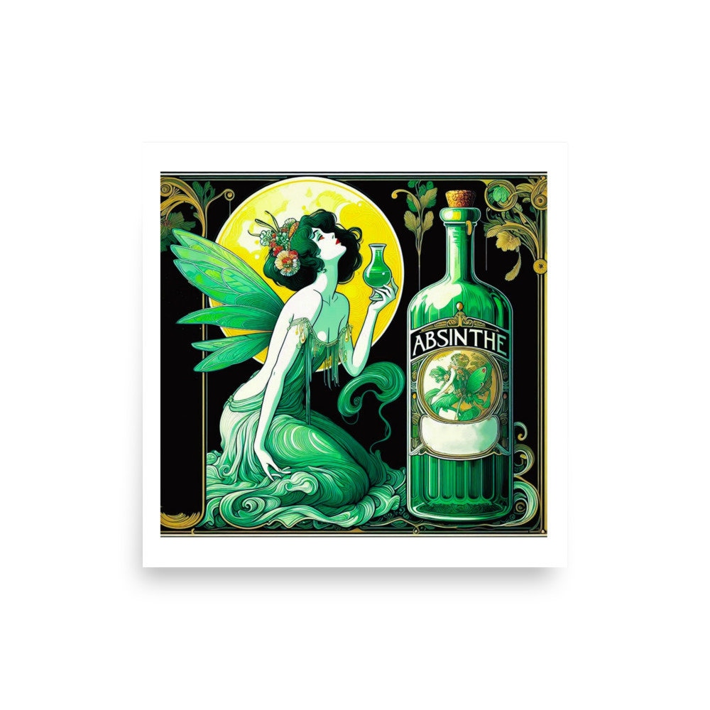 Absinthe Advertisement, Art Print, 12 X 12 Inches - Etsy