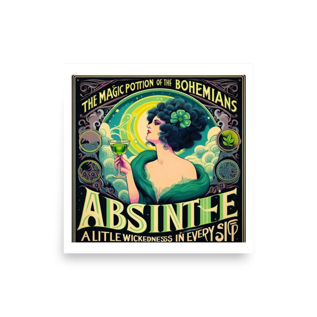 Absinthe Advertisement, Art Print, 12 by 12 Inches - Etsy