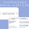 Editable Allergy Alert Card | Customizable CANVA Template | Food ...