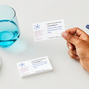 Editable Allergy Alert Card | Customizable CANVA Template | Food ...