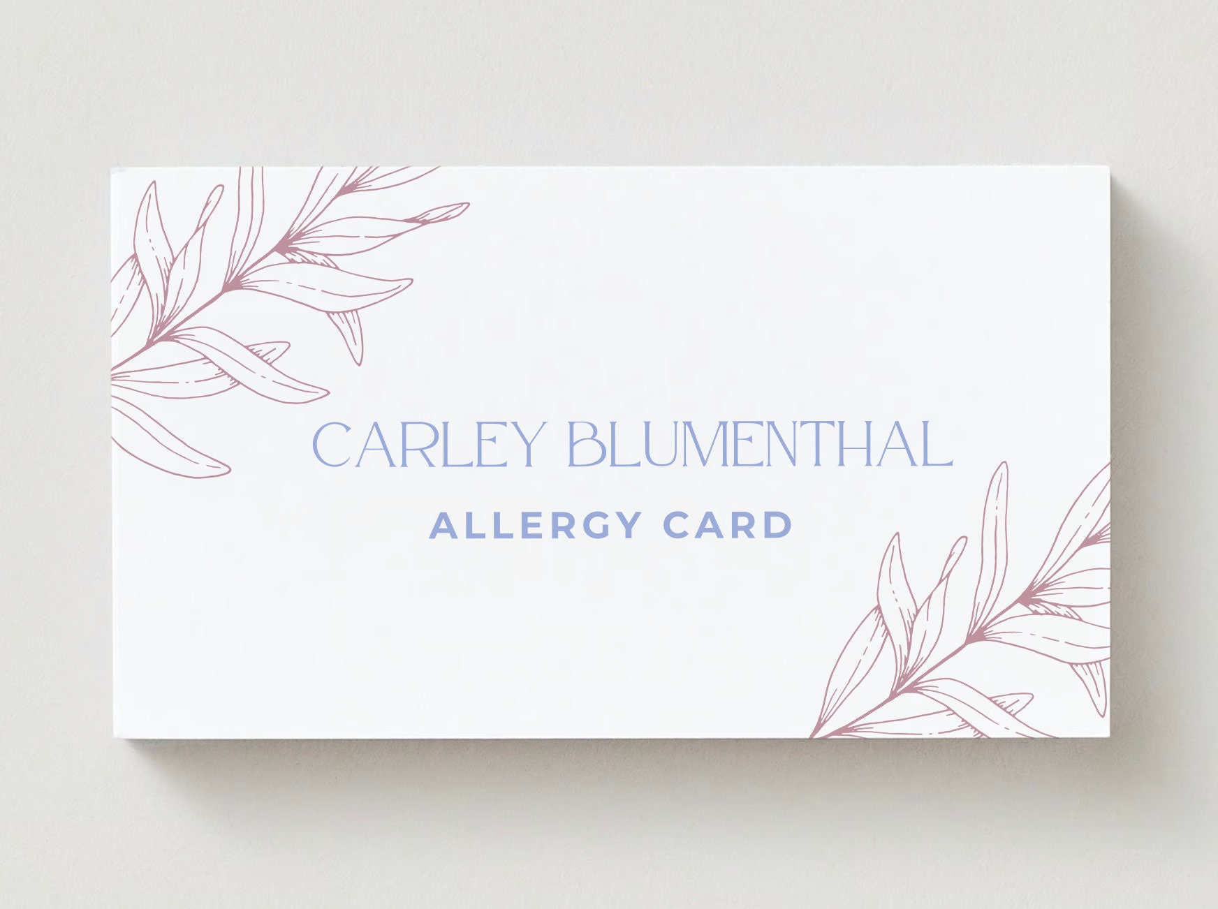 Editable Allergy Alert Card | Customizable CANVA Template | Food ...