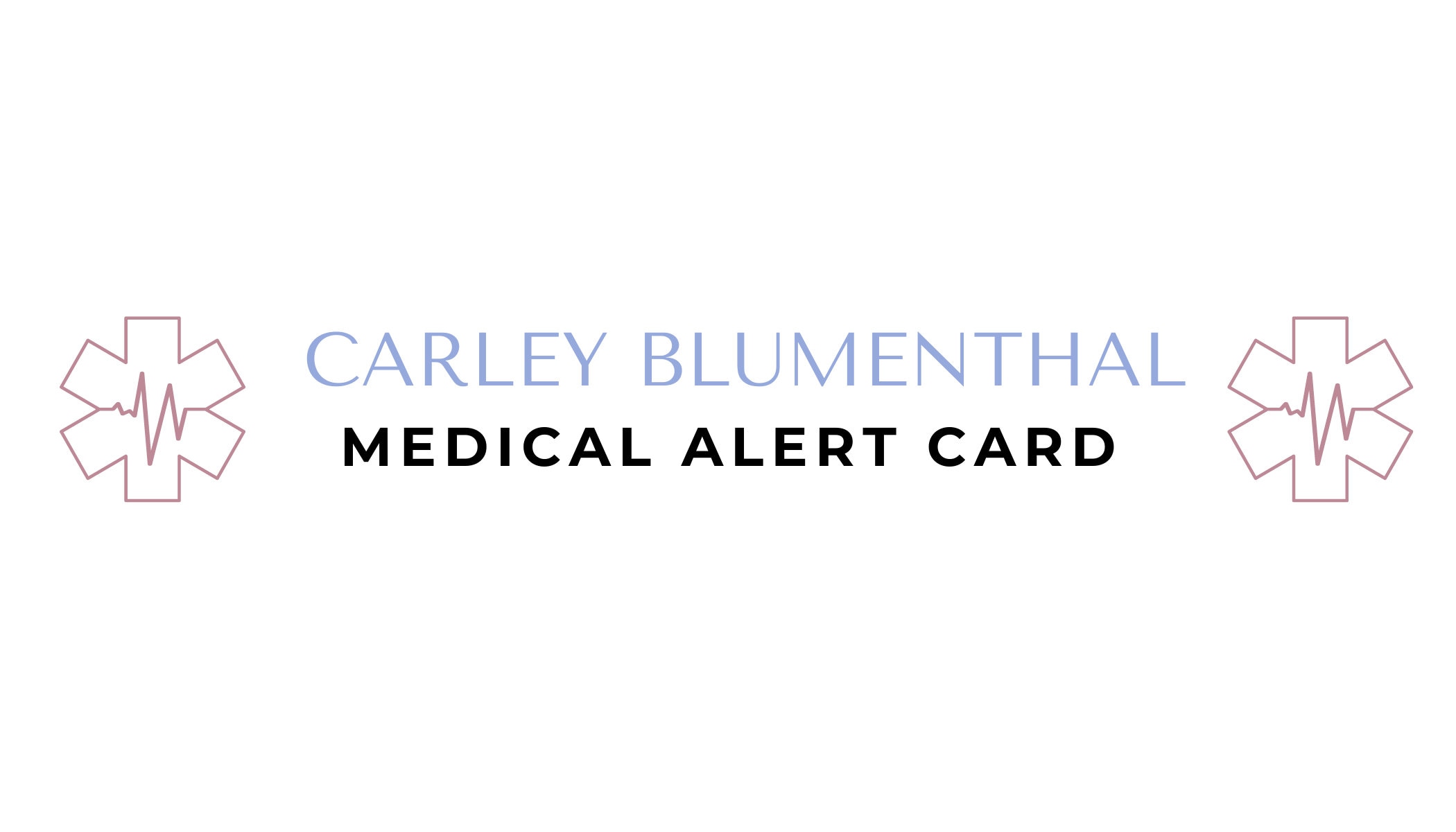 Customizable Medical Alert Card | Emergency Health Info (CANVA Template ...